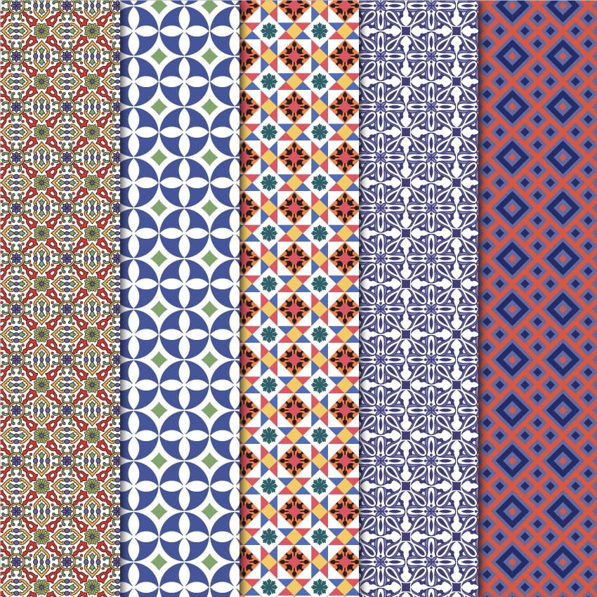 Digital Paper world Tiles Set 02 Printable | Etsy