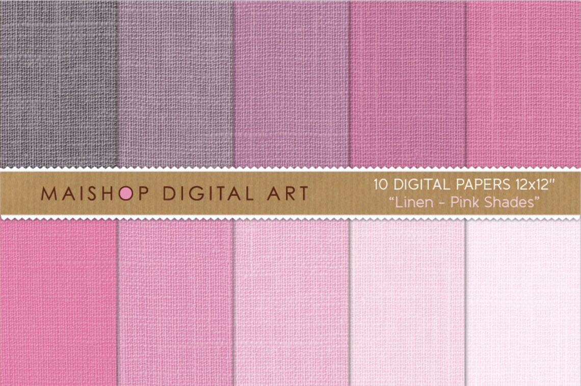 Digital Paper Linen pink Shades Commercial Use | Etsy
