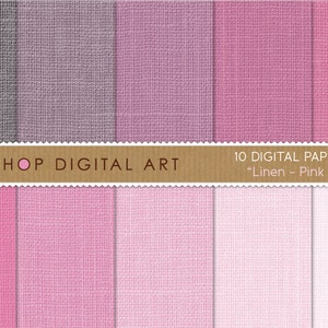 Digital Paper Linen pink Shades Commercial Use - Etsy