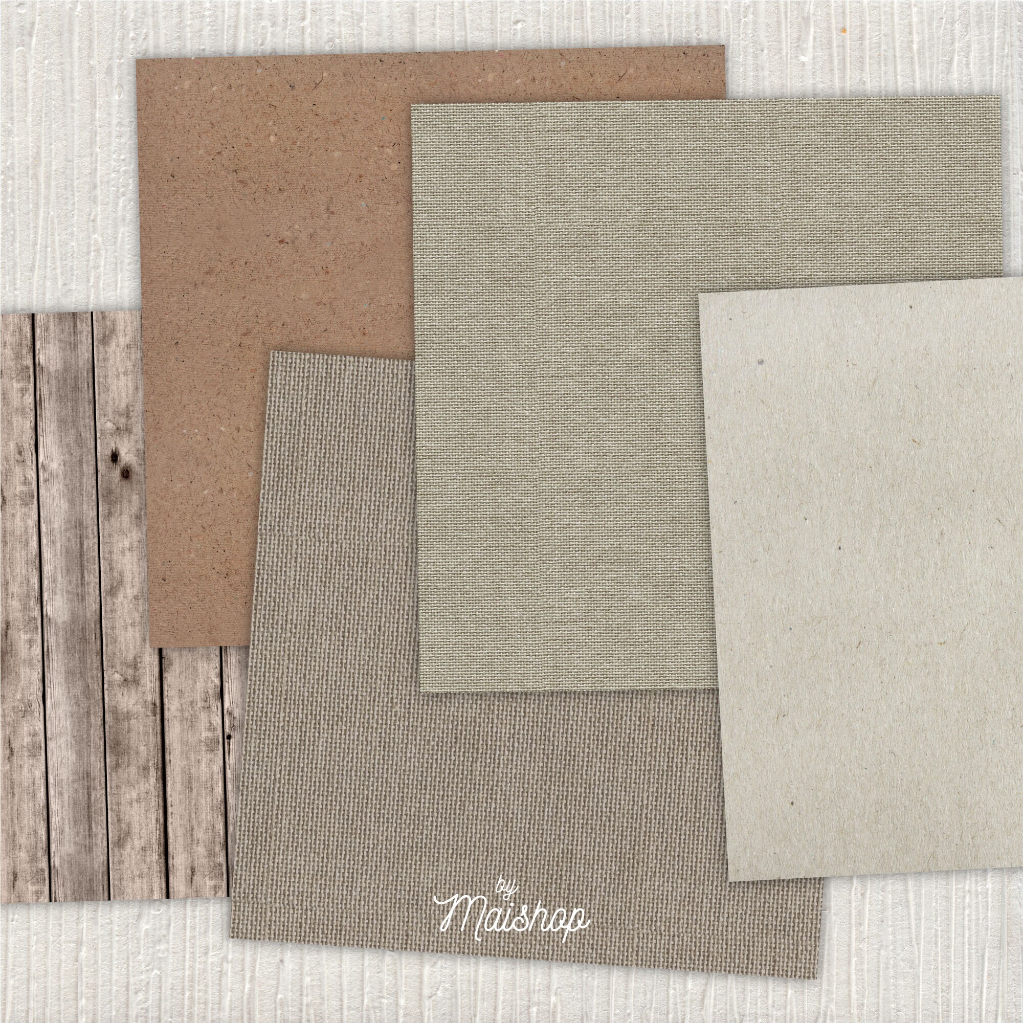 Digital Paper rustic Natural Set 01 Scrapbook Papers, Wood, Cardboard ...