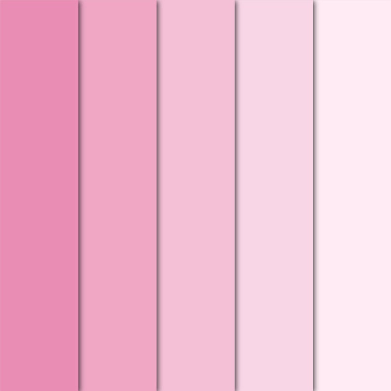 Solid Color Digital Paper 'pink Shades' Printable Scrapbook Papers for ...