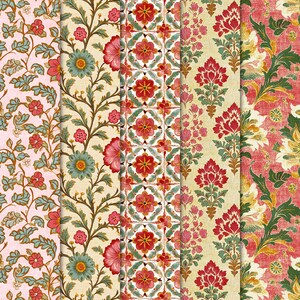 Seamless Indian Style Digital Papers • Boho Textured Patterns ...
