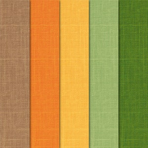 Digital Paper Linen 'hibiscus' Pink, Brown, Orange, Yellow, Green ...