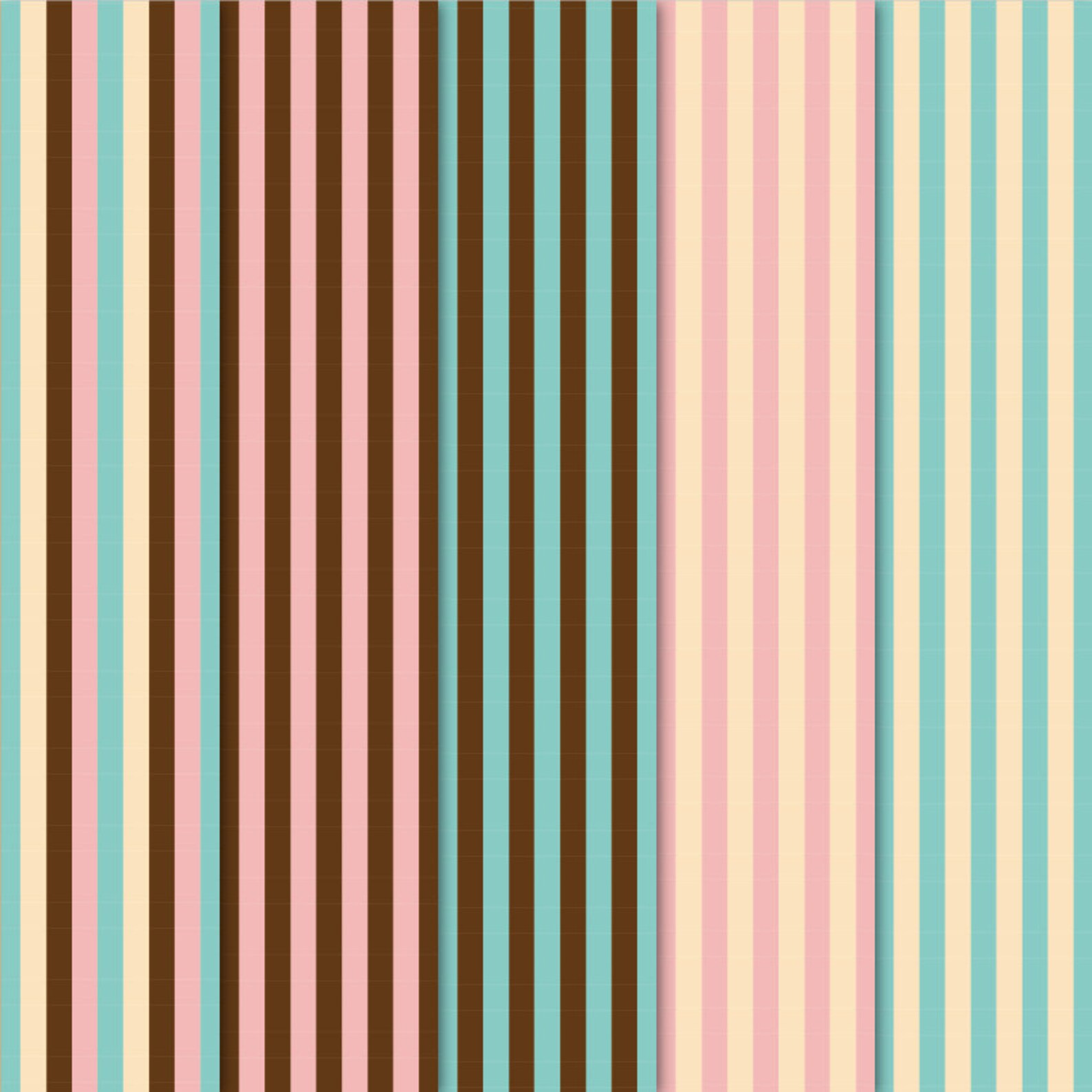 Digital Paper 'ice Cream Stripes' Vanilla Baby Pink | Etsy