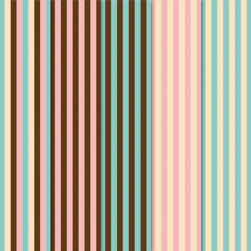 Digital Paper 'ice Cream Stripes' Vanilla Baby Pink | Etsy
