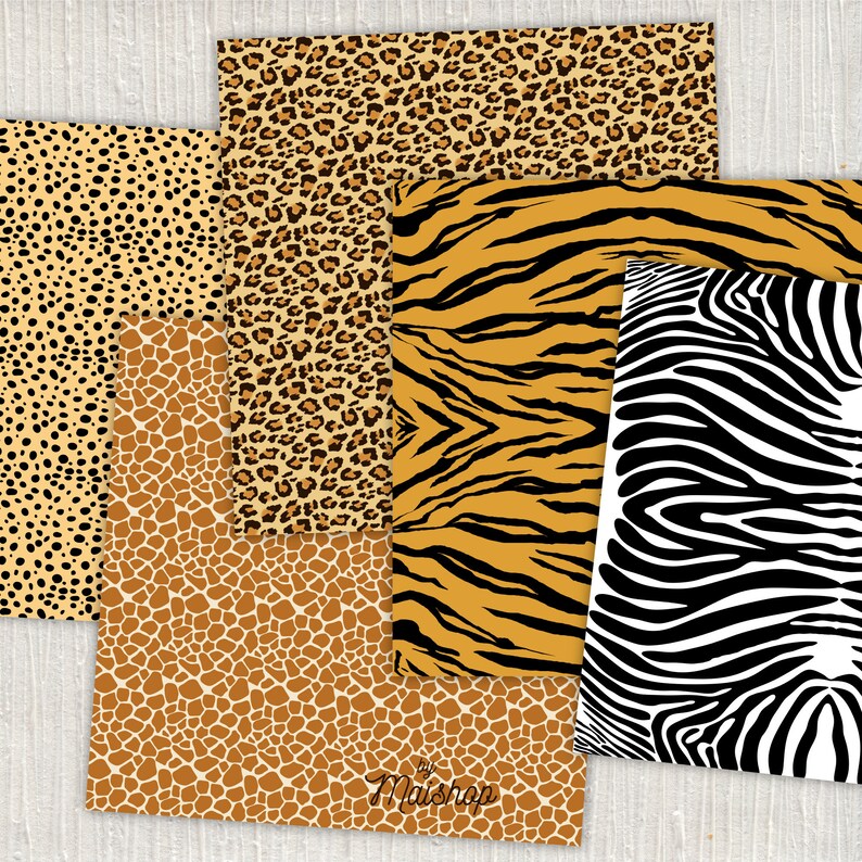 Digital Paper africa Skins Set 01 Cheetah Print - Etsy