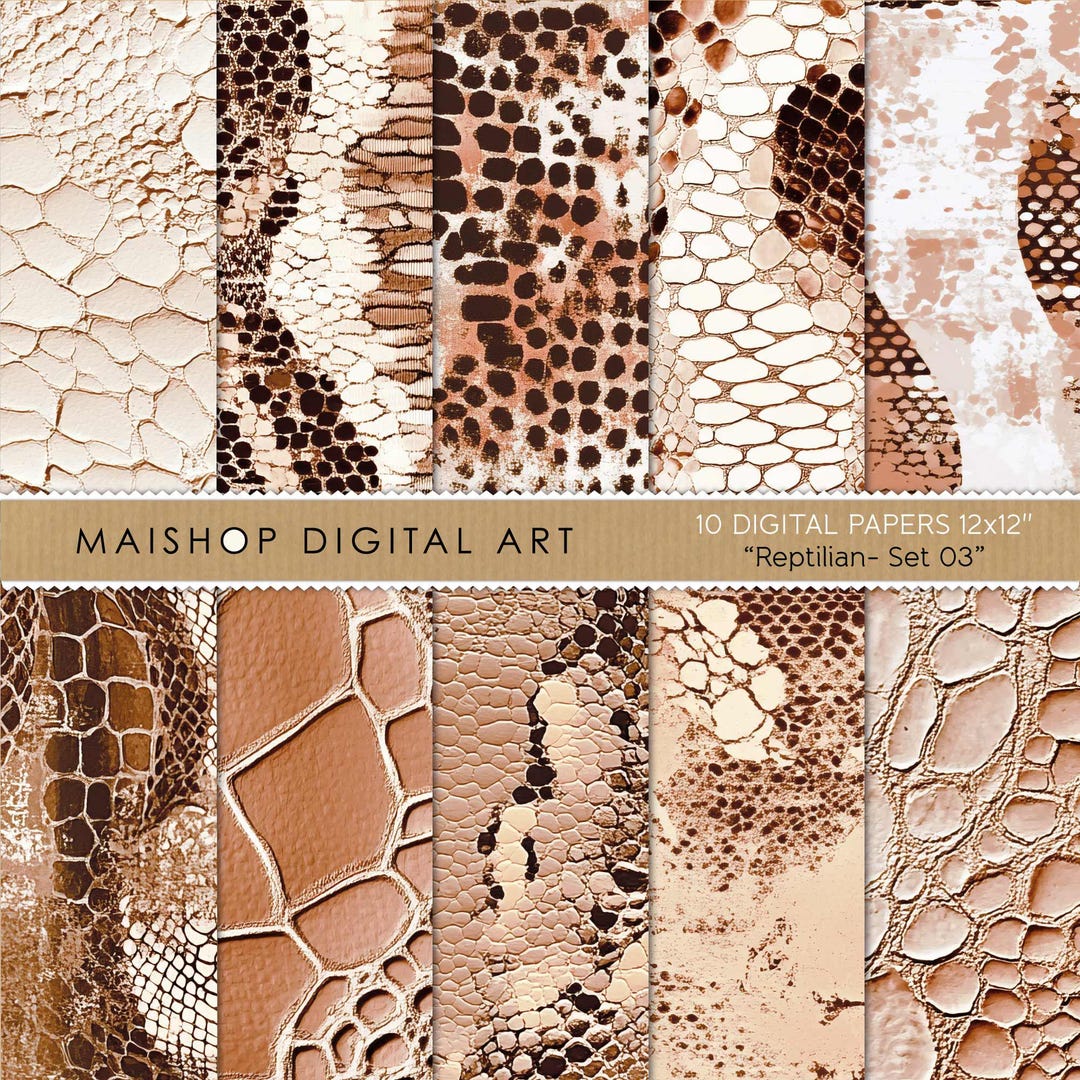 Terracota Snake Skin Digital Papers • Instant Download Printable ...