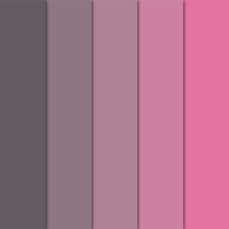 Solid Color Digital Paper 'pink Shades' Printable Scrapbook Papers for ...