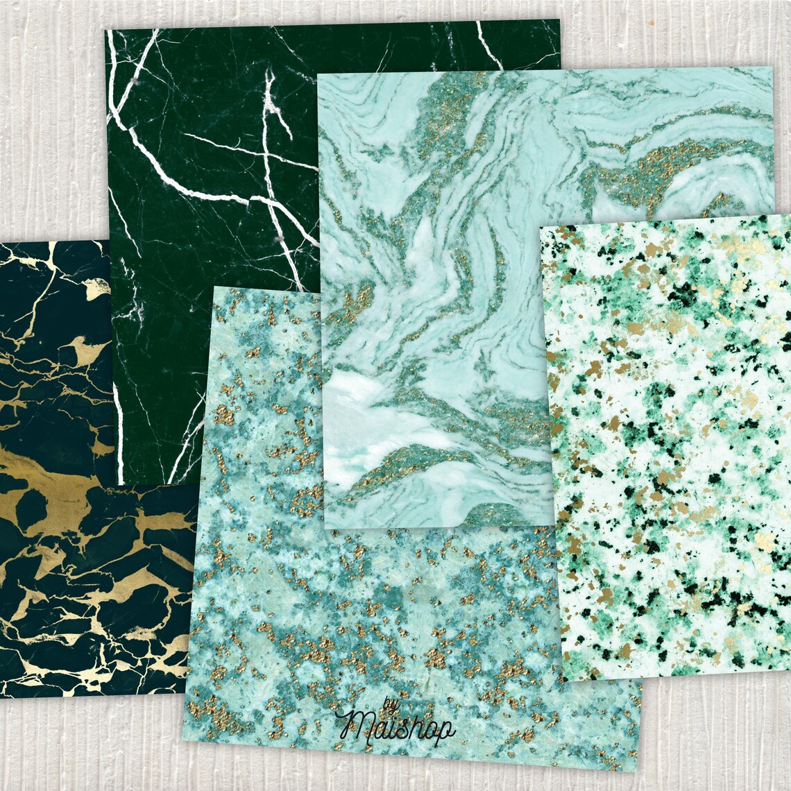 Seamless Digital Paper Pack, Printable Backgrounds "stones - Set 02 ...