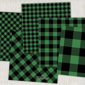 Buffalo Plaid Paper, Digital Scrapbook Papers "buffalo Plaid - Set 01 ...