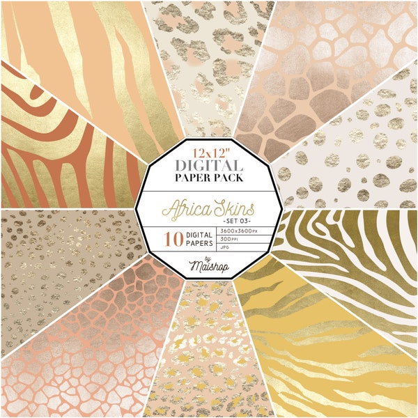 Safari Digital Paper - Etsy