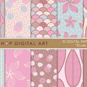 Digital Paper Set "Étude Ii" Scrapbook Paper, Instant Download ...
