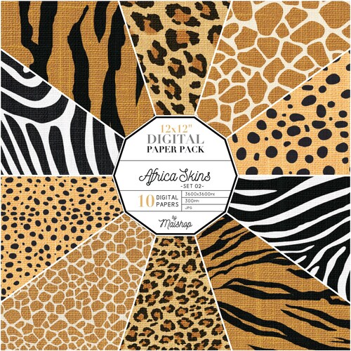 Animal Print Digital Paper: animal PRINT Paper | Etsy