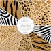 Animal Digital Paper, Animal Prints "africa Skins - Set 04" Black ...