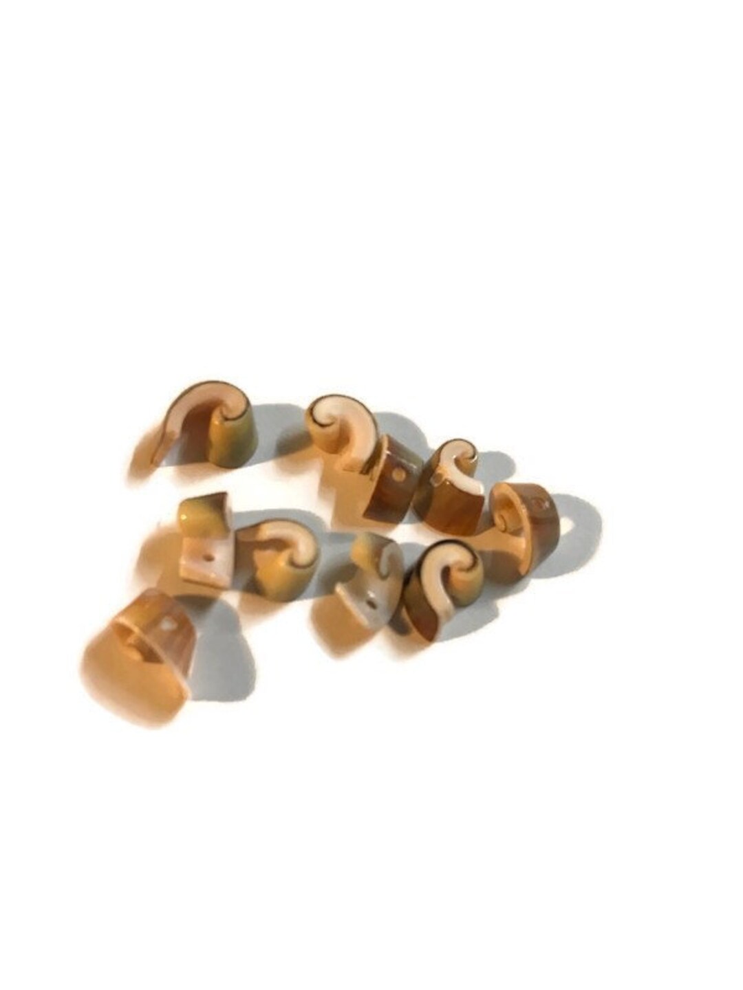Shell Beads Unique Conch Slice Beads 10 Twirly Seashells - Etsy
