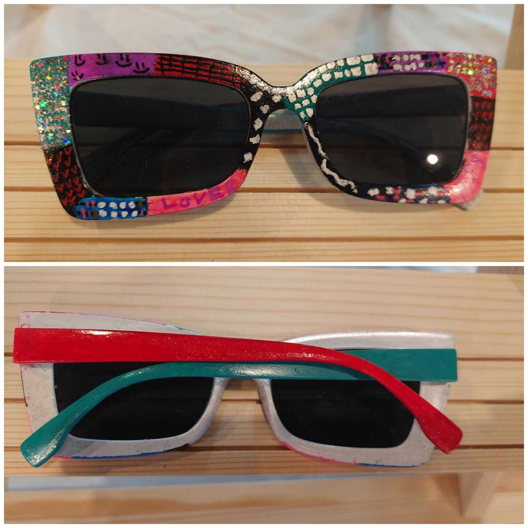 Uniquely Hand Painted Sunglasses - Etsy