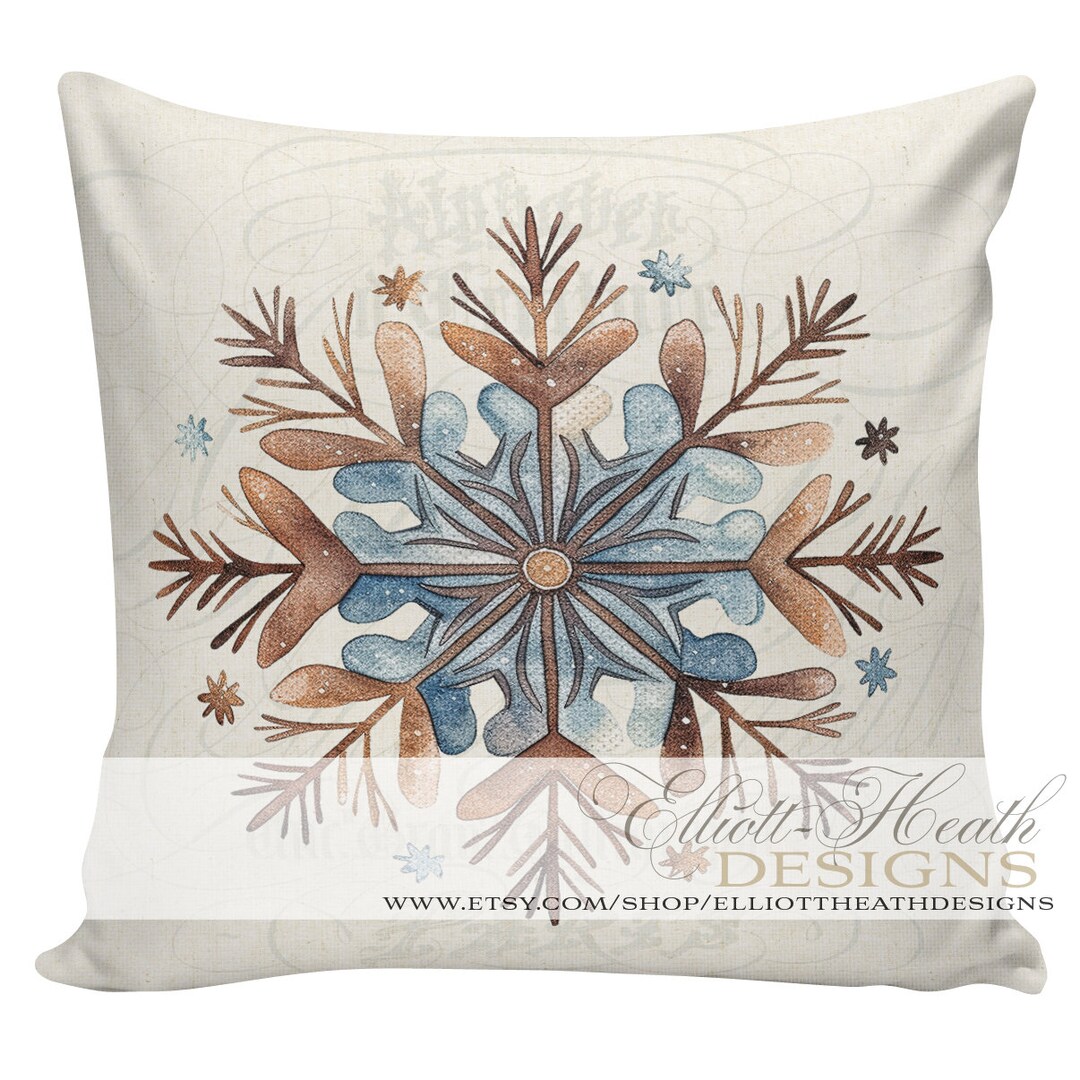 Blue Christmas Pillows Star Pillows Gingerbread House - Etsy