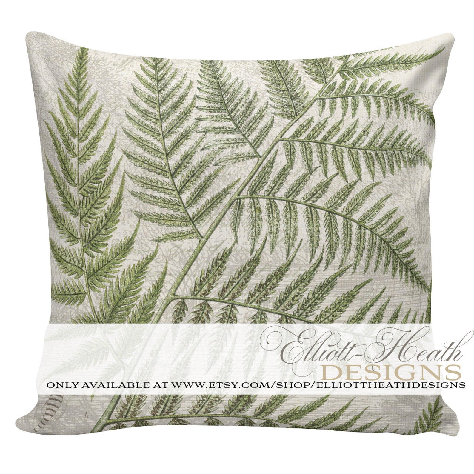 Botanical Fern Pillow Fern Farmhouse Pillow Modern Farmhouse - Etsy