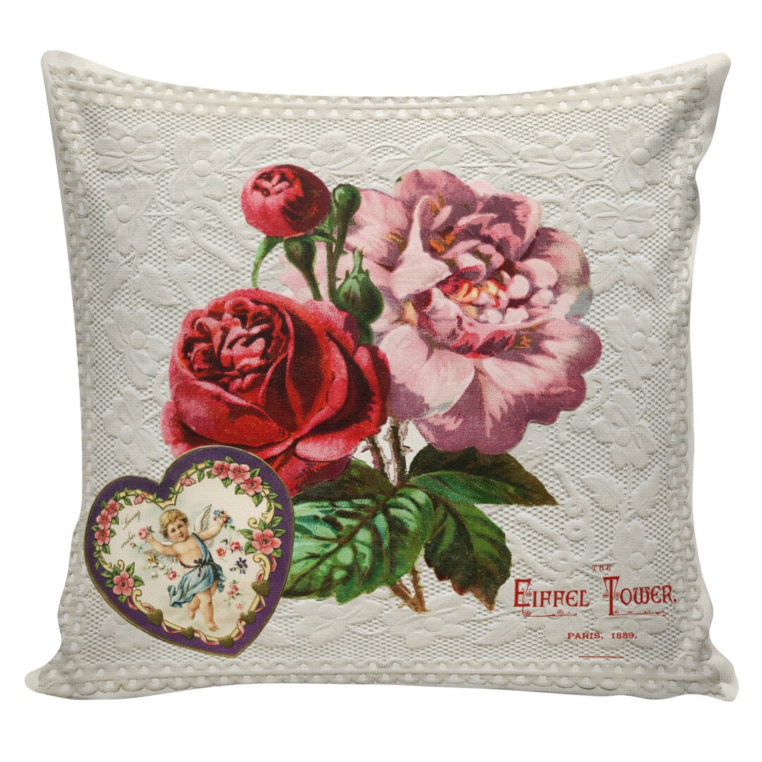 Valentine Pillow, Love Pillow, Romance, French Style Throw Pillow ...