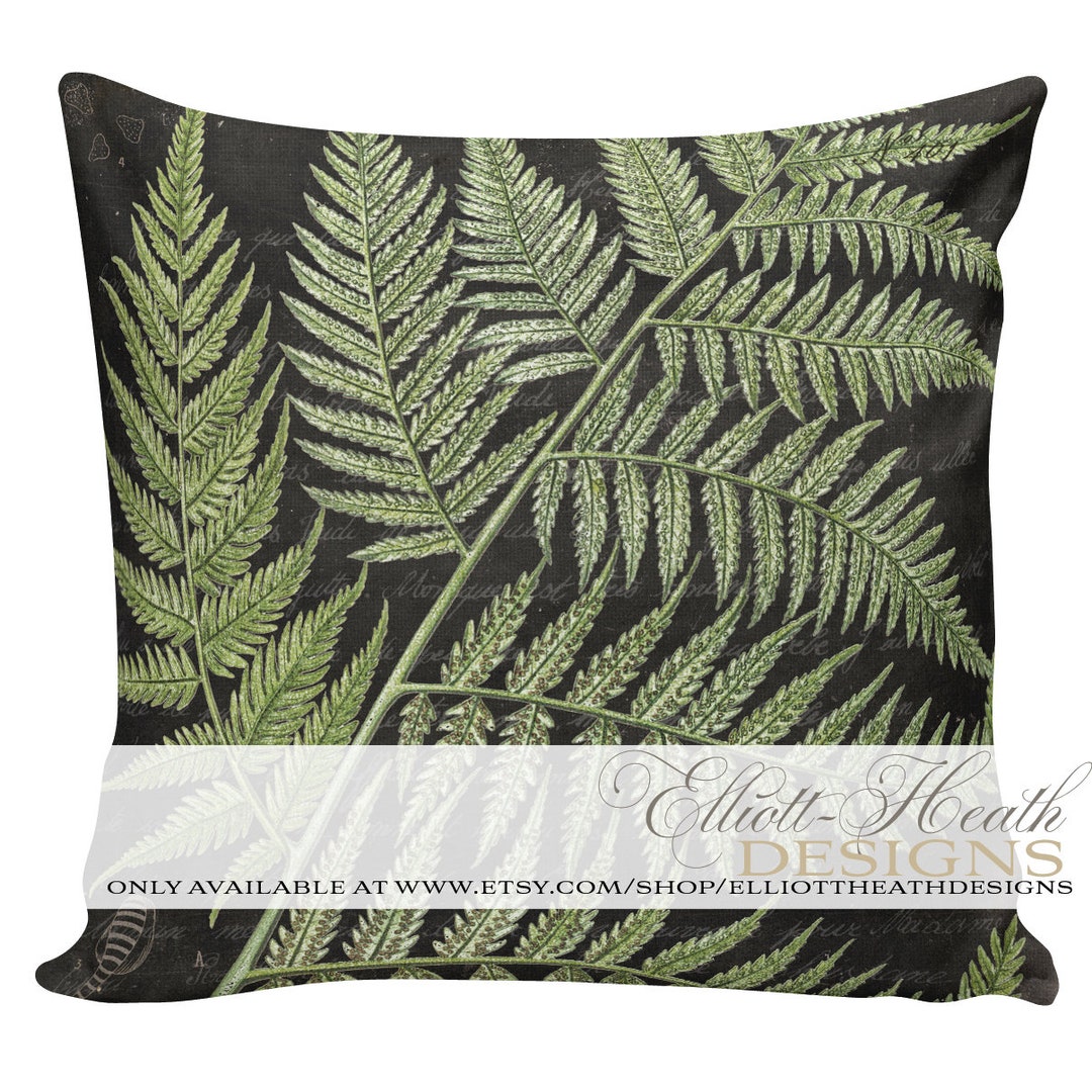 Botanical Fern Pillow, Fern Farmhouse Pillow, Modern Farmhouse Pillows ...