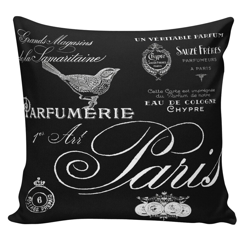 French Script Pillow - Etsy