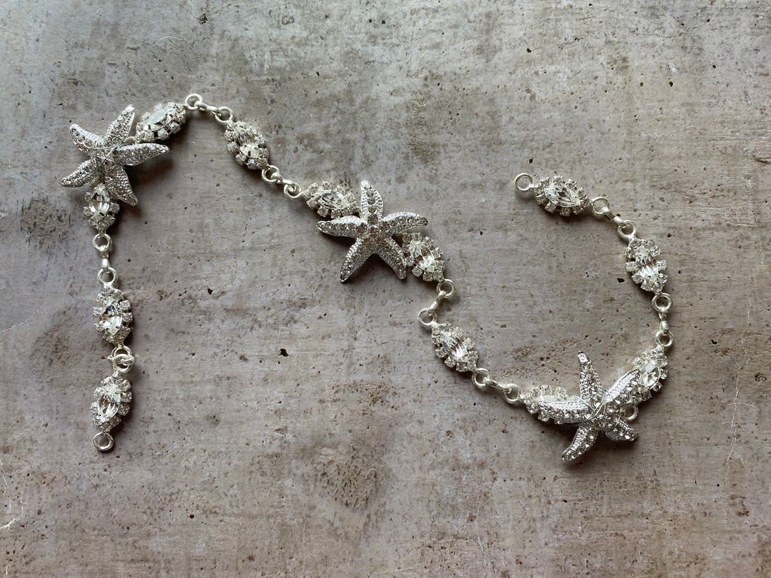 Starfish Rhinestone Chain: Bridal Wedding Hair Accessory - Etsy