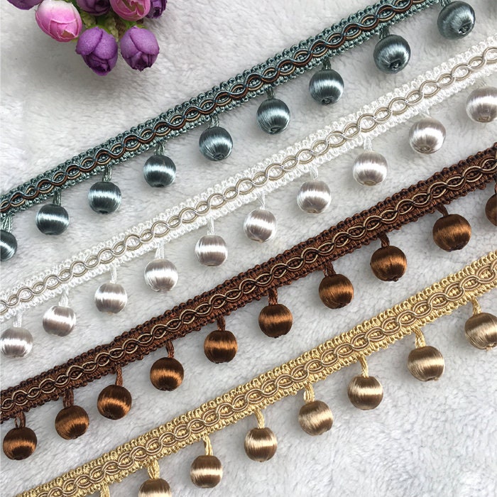Satin Wrapped Wooden Ball Trim: Curtain Tassel, Upholstery Decoration ...