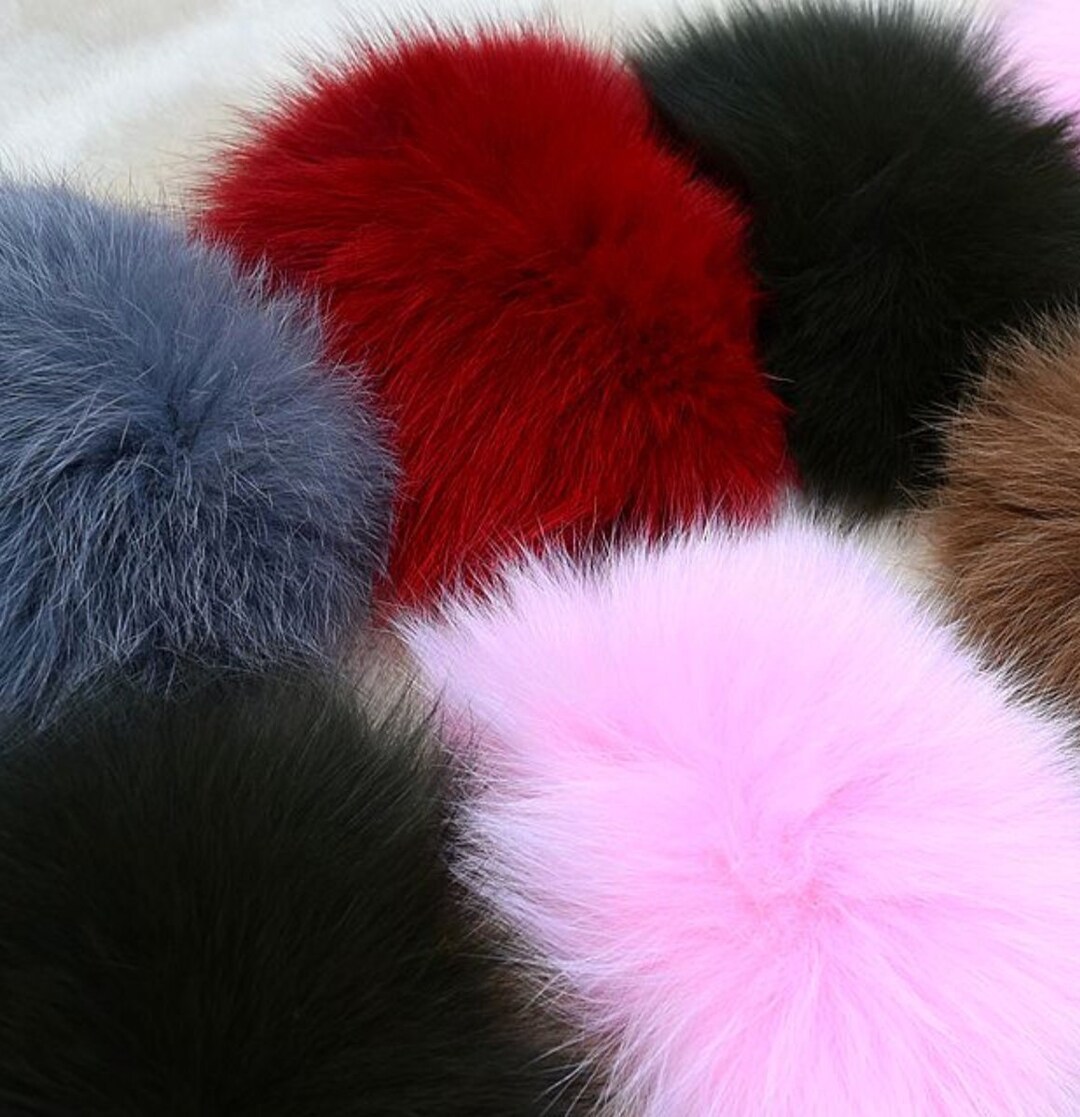 1 Pair Short Fur Slide Fox Fur Stripe Furry Stripe Fur - Etsy