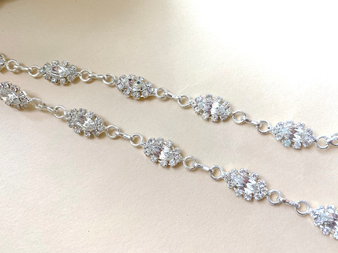 Rhinestone Chain, Crystal Chain, Belt Chain, Rhinestone Jewelry Chain ...