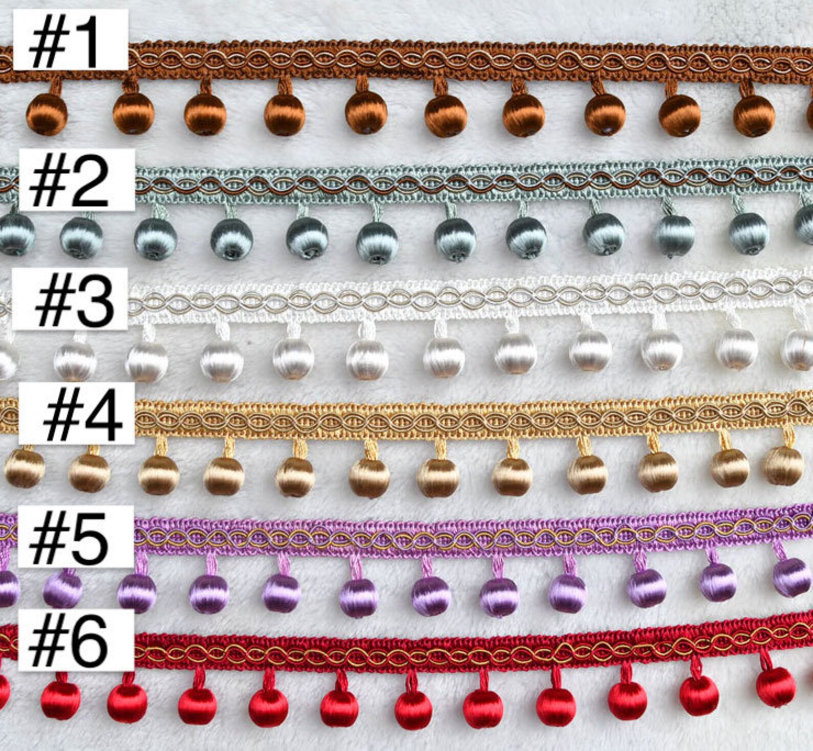 Satin Wrapped Wooden Ball Trim: Curtain Tassel, Upholstery Decoration ...