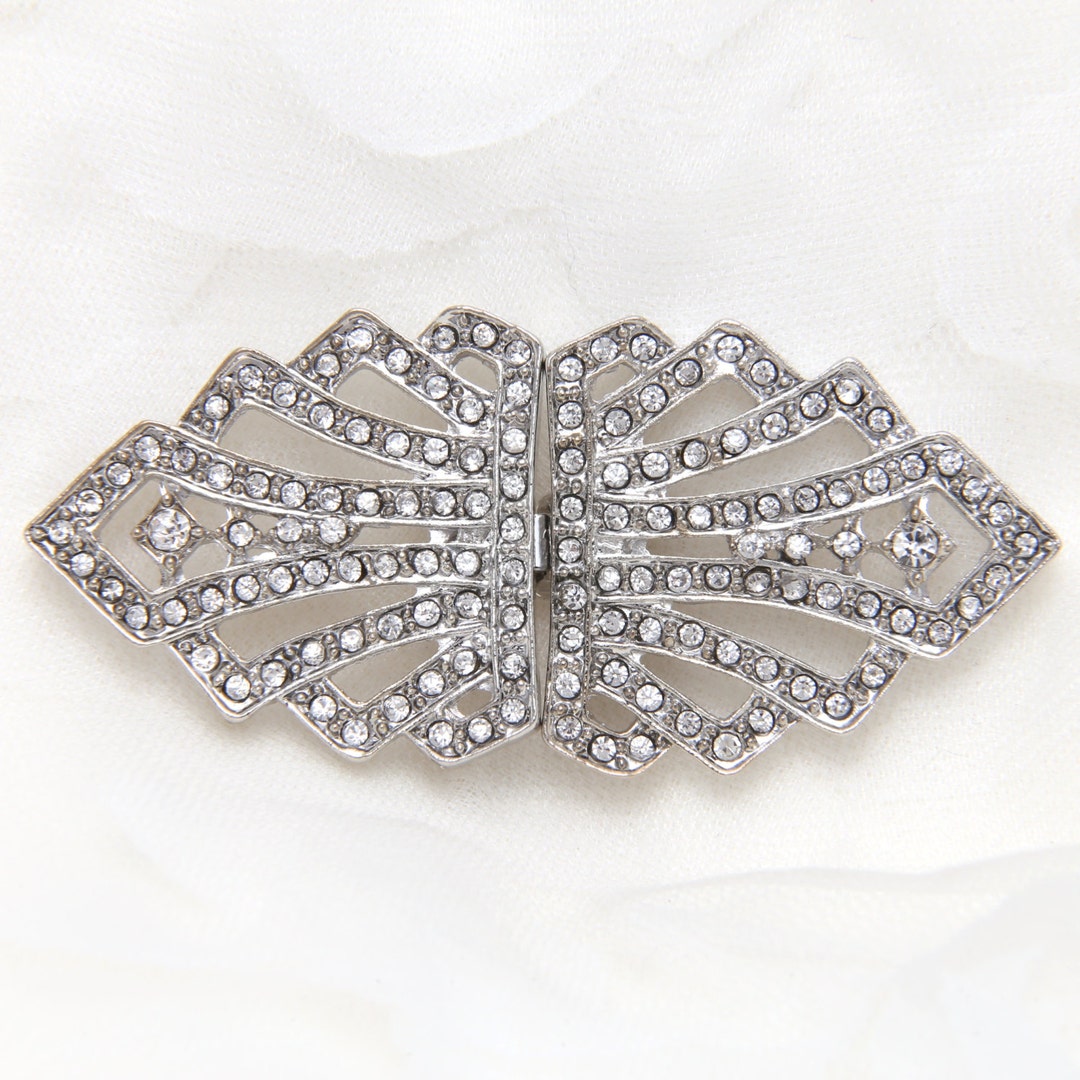 Rhinestone Wedding Buckle: Bridal Belt Clasp, Jewelry Accessory (3" X 1 ...