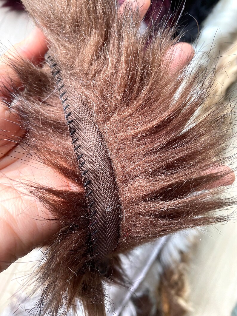 Faux Fur Fringe Trim: 7-8cm Wide, Burgundy, Pink, Grey, Purple, White ...