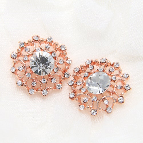 20 Pcsrose Gold Rhinestoneswedding Rhinestonesbridal | Etsy