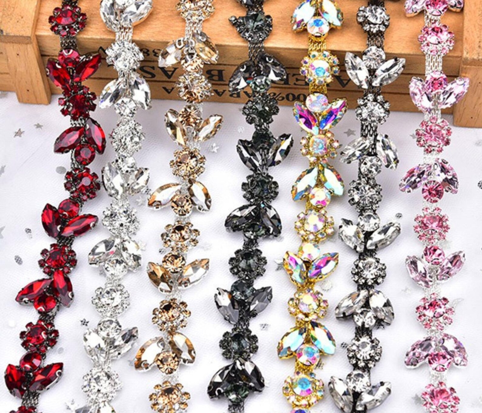 30cm/11.8 Wedding color crystal chain Crystal chain | Etsy