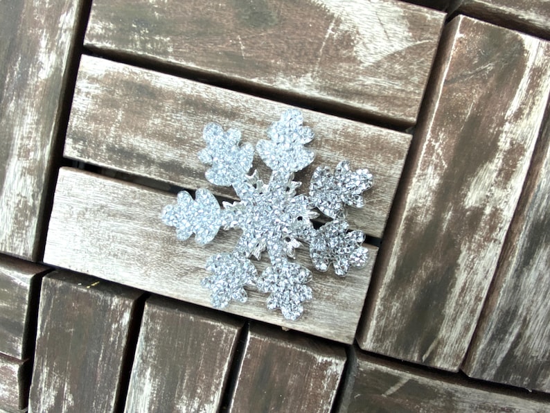 Crystal Rhinestone Snowflake Applique - Winter Embellishment (3.74") - Etsy