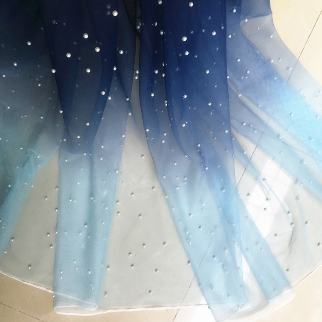 Rainbow Dark Grey Blue Burgundy Gradient Tulle Pearl Beaded - Etsy