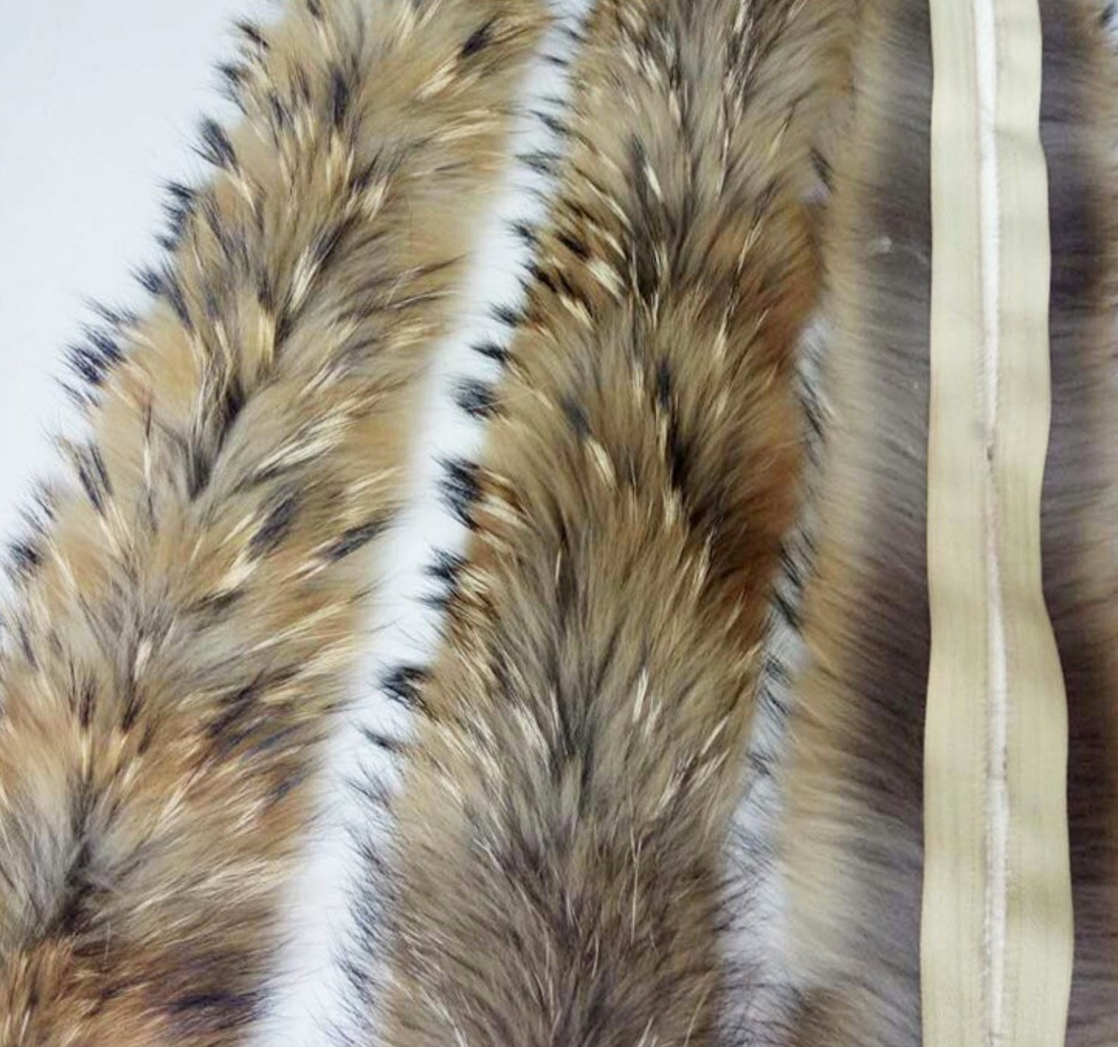 Raccoon Fur Trim for Sewing Raccoon Trim Craftbrown Fur - Etsy
