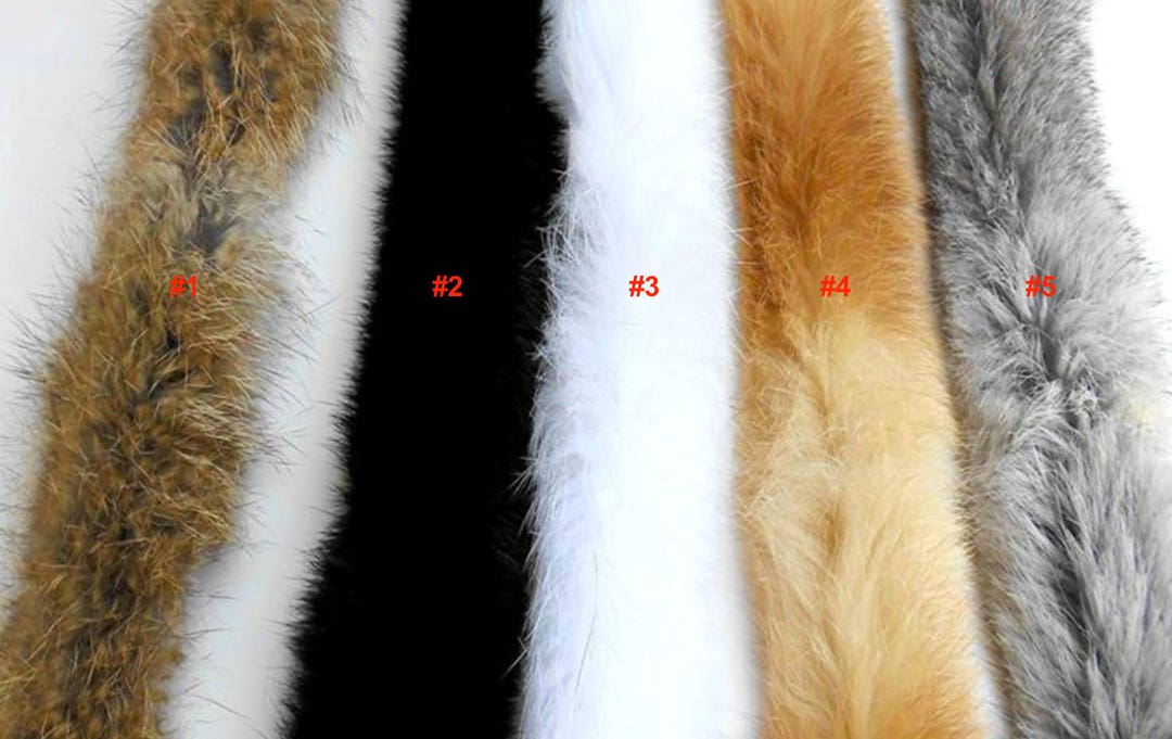 Rabbit Fur Trim: Long Furry Stripe, Clutch & Bag Belt, Clothing ...