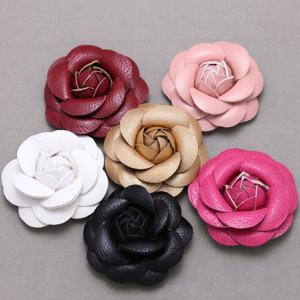 Leather Flowers - Etsy