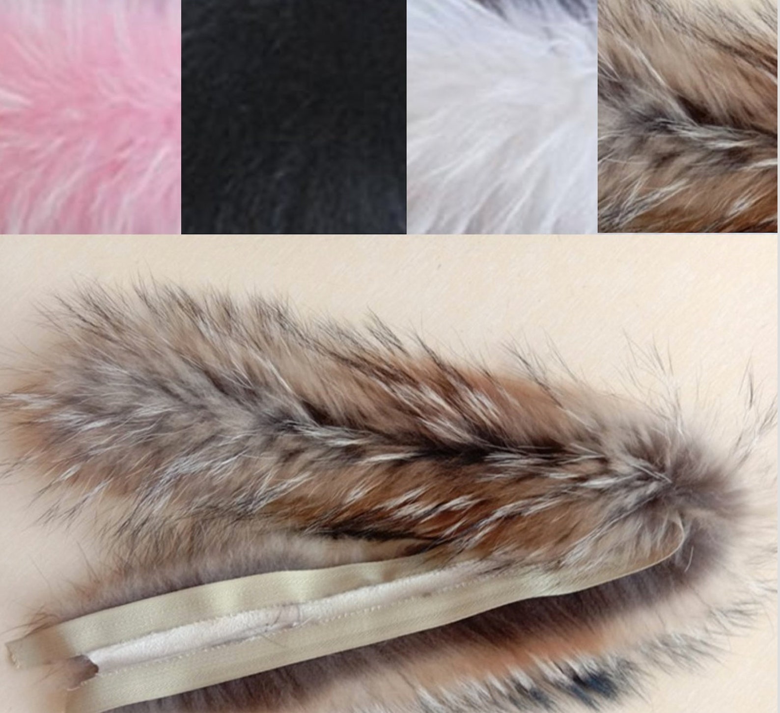 Raccoon Fur Trim for Sewing Raccoon Trim Craftbrown Fur | Etsy