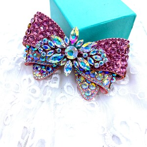 Rhinestone Crystal Pink Bow, Bow Shoes Decoration, Pink Bow, Hair Bow ...