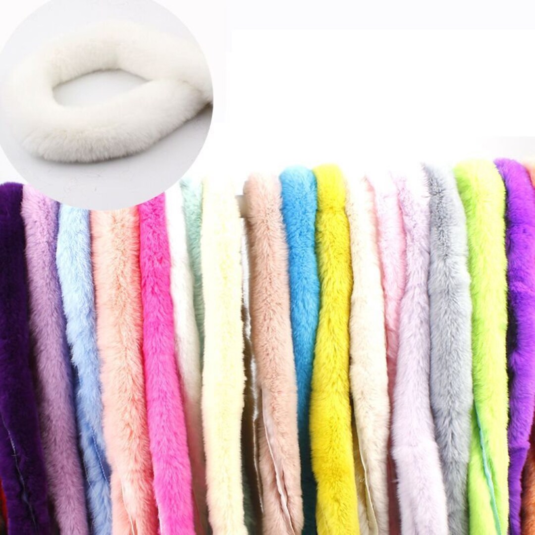 Rex Rabbit Fur Trim: Colorful Sewing Supply, Bag Belt, Clothing ...