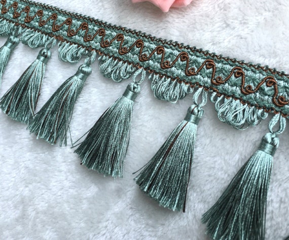 1 Meter Multicolor Long Tassel Trim Long Tassel Trim Cotton | Etsy