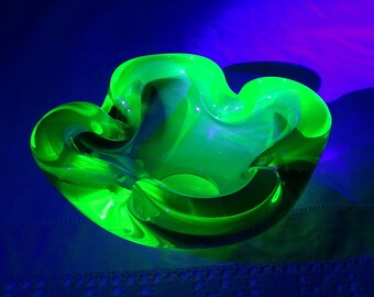 Uranium Glass Vintage Ashtray - Etsy