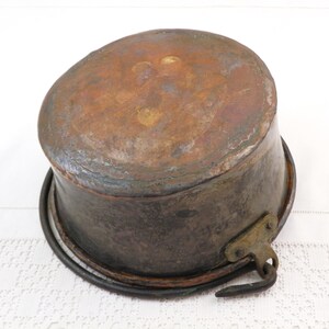 Small Antique French Hand Forged Copper Open Fire Cooking Pot With Top ...