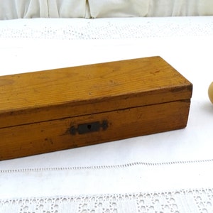 Antique French Portable Wooden Writing Box With Working Key, Vintage ...