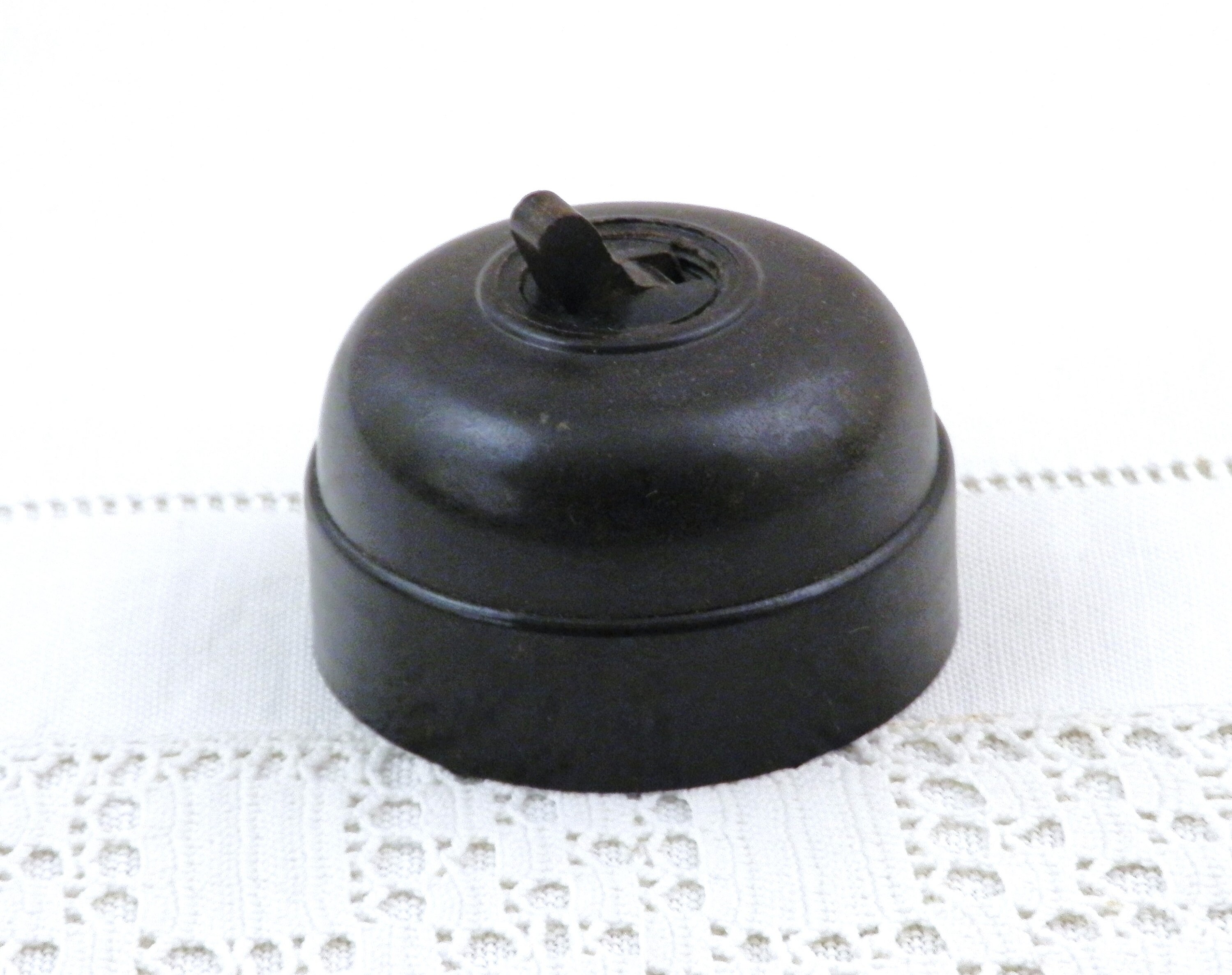 French Vintage Round Bakelite Light Switch, Retro Old Style Lighting ...