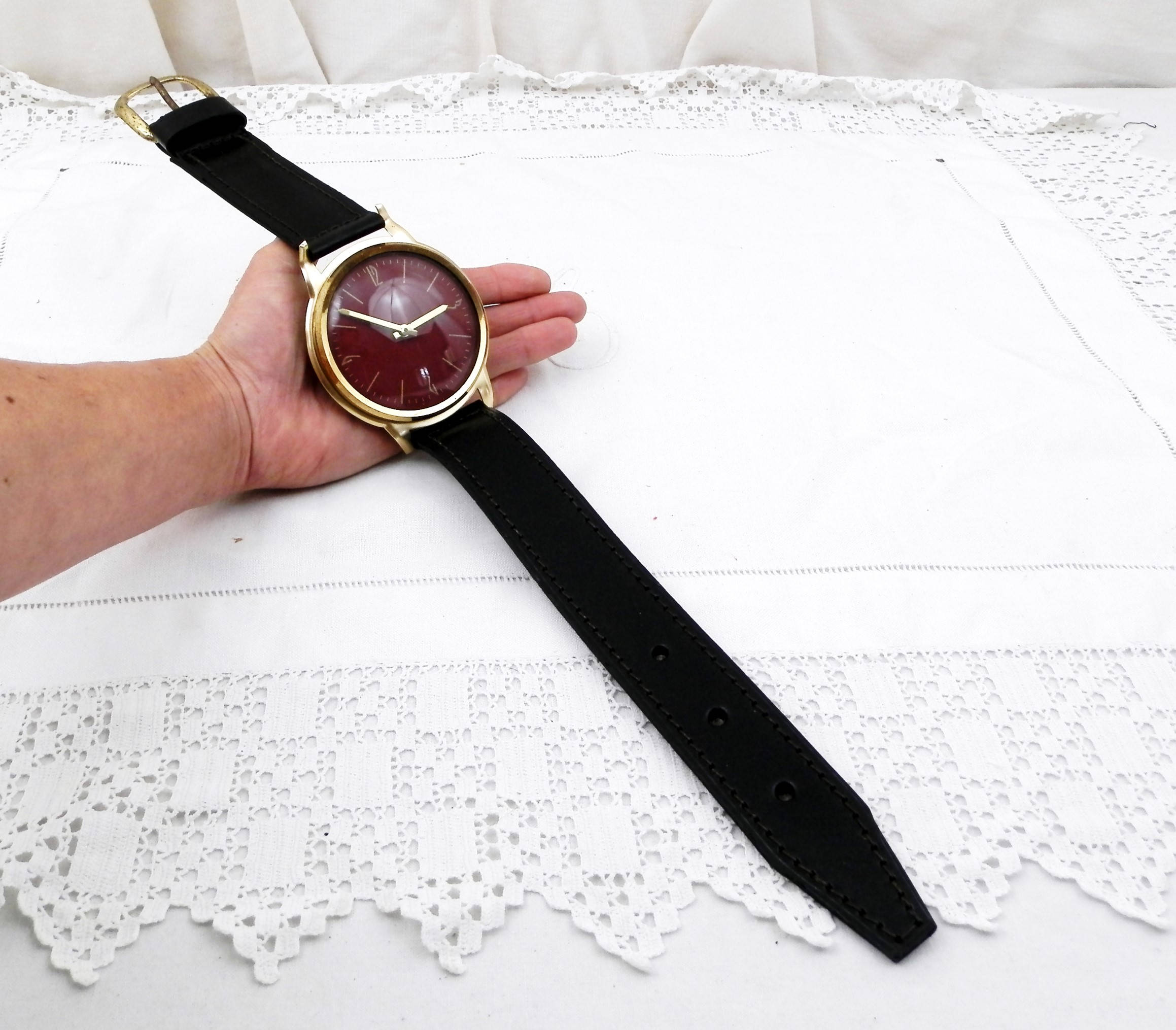 Unusual Working Vintage Mechanical Wind Up Wall Clock Shaped as an ...