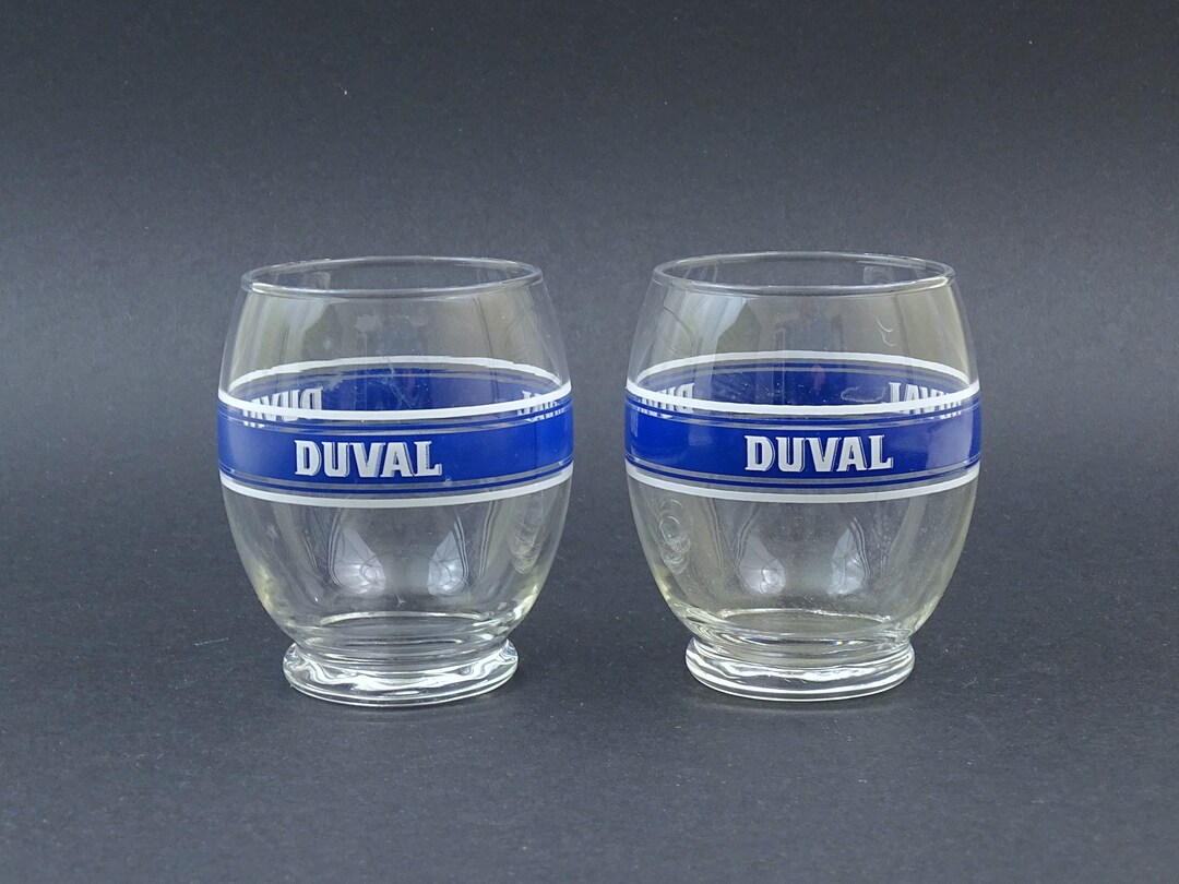 2 Vintage French Duval Pastis Glasses, Pair Pernod Ricard 51 Style ...