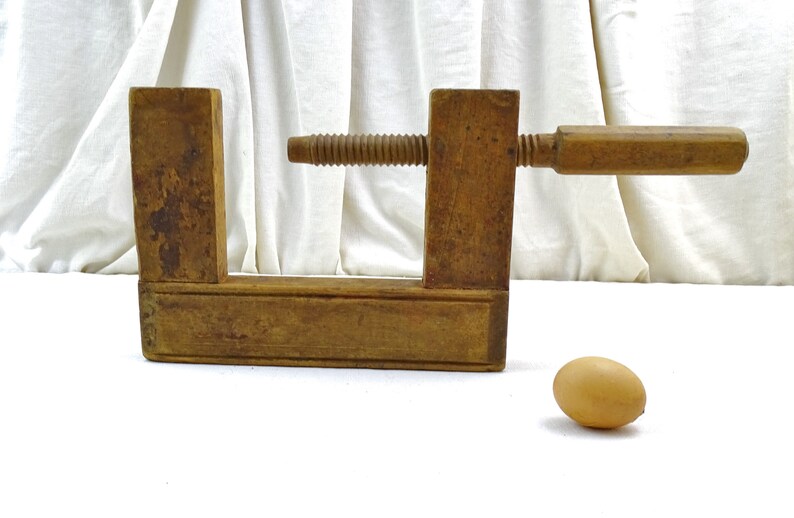 Large Antique French Wooden Clamp Vintage Woodworking Tool - Etsy